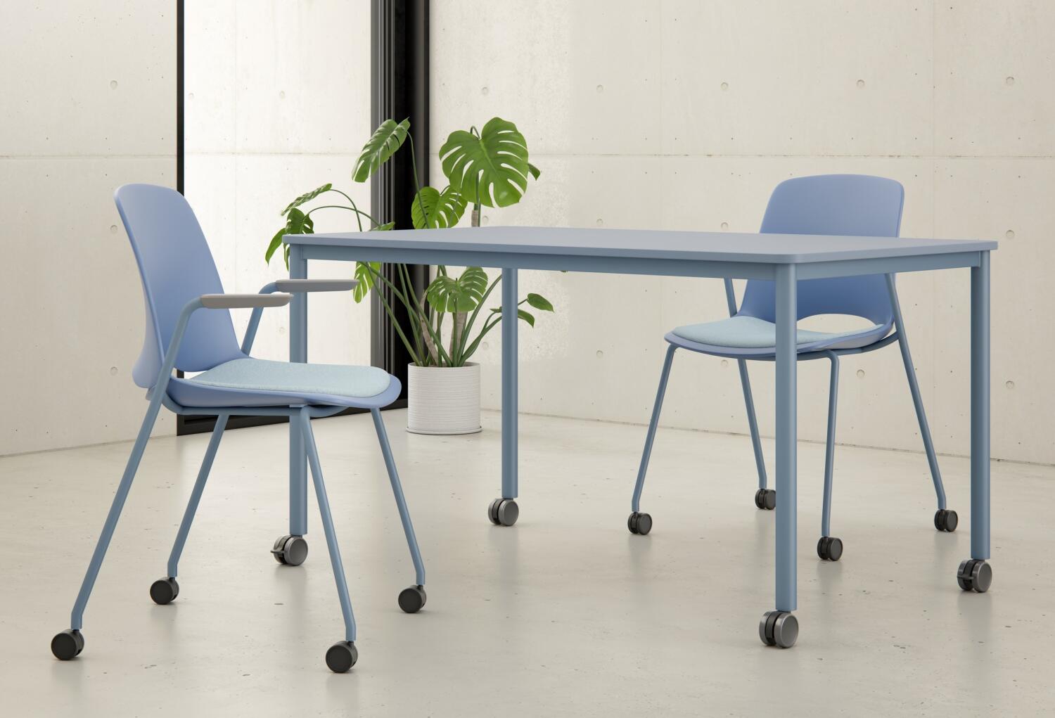 Elite Kiro Sled Open Back Chair With Plastic Shell - Office Furniture ...