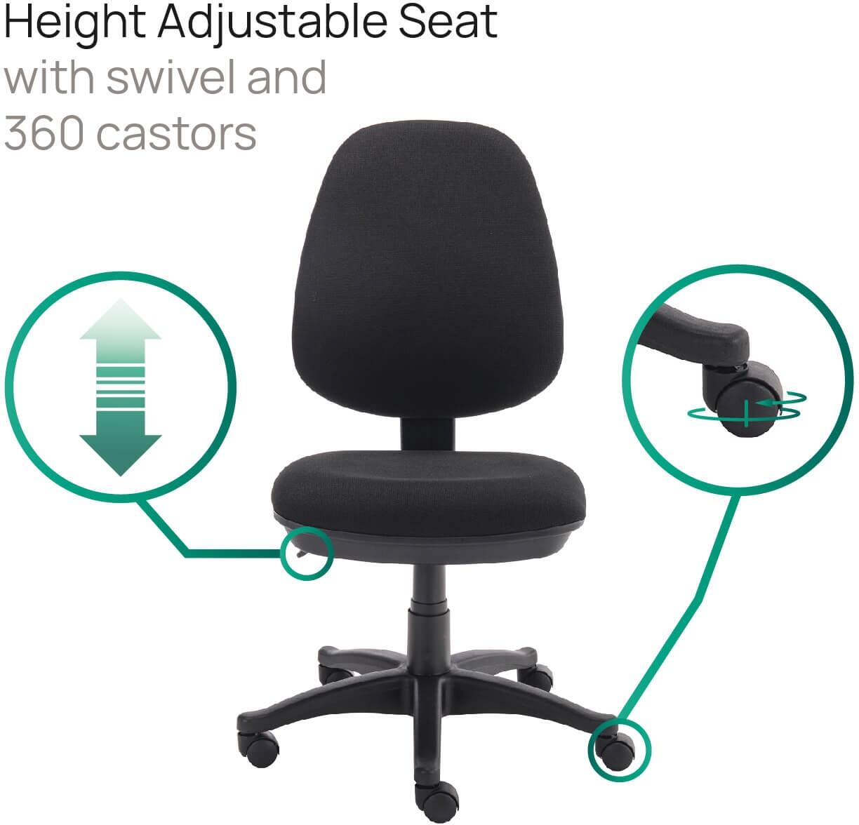 2 Lever Operators Chair with Adjustable Arms for Office Use - Office ...