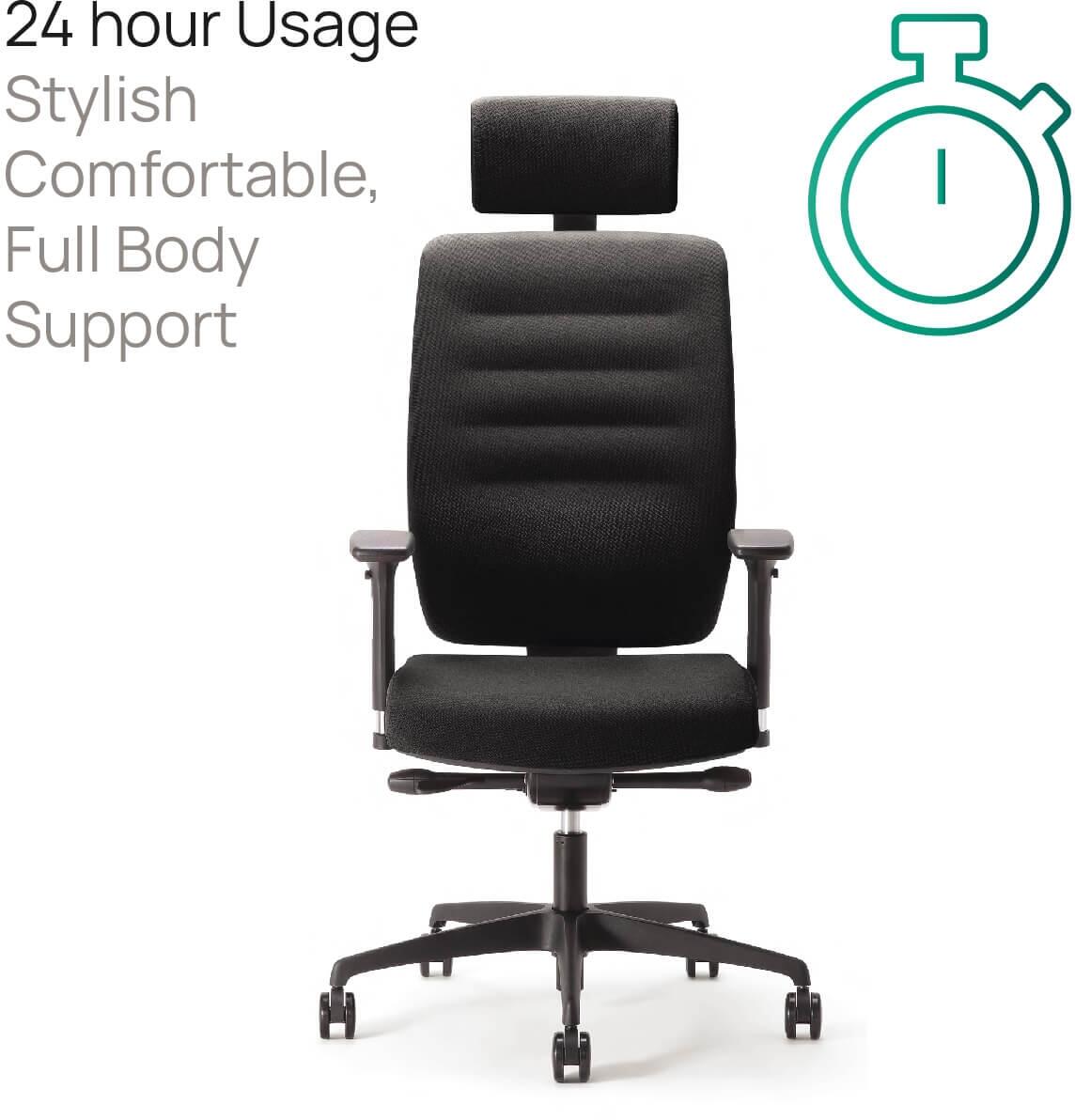 TC Bengal High Back 24 Hour Chair with Headrest - Office Furniture Direct