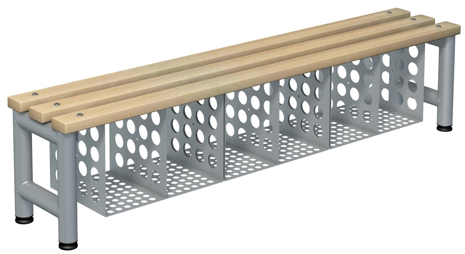 Probe Cloakroom Under Bench Storage Basket - 6 Units, 1000mm Width ...