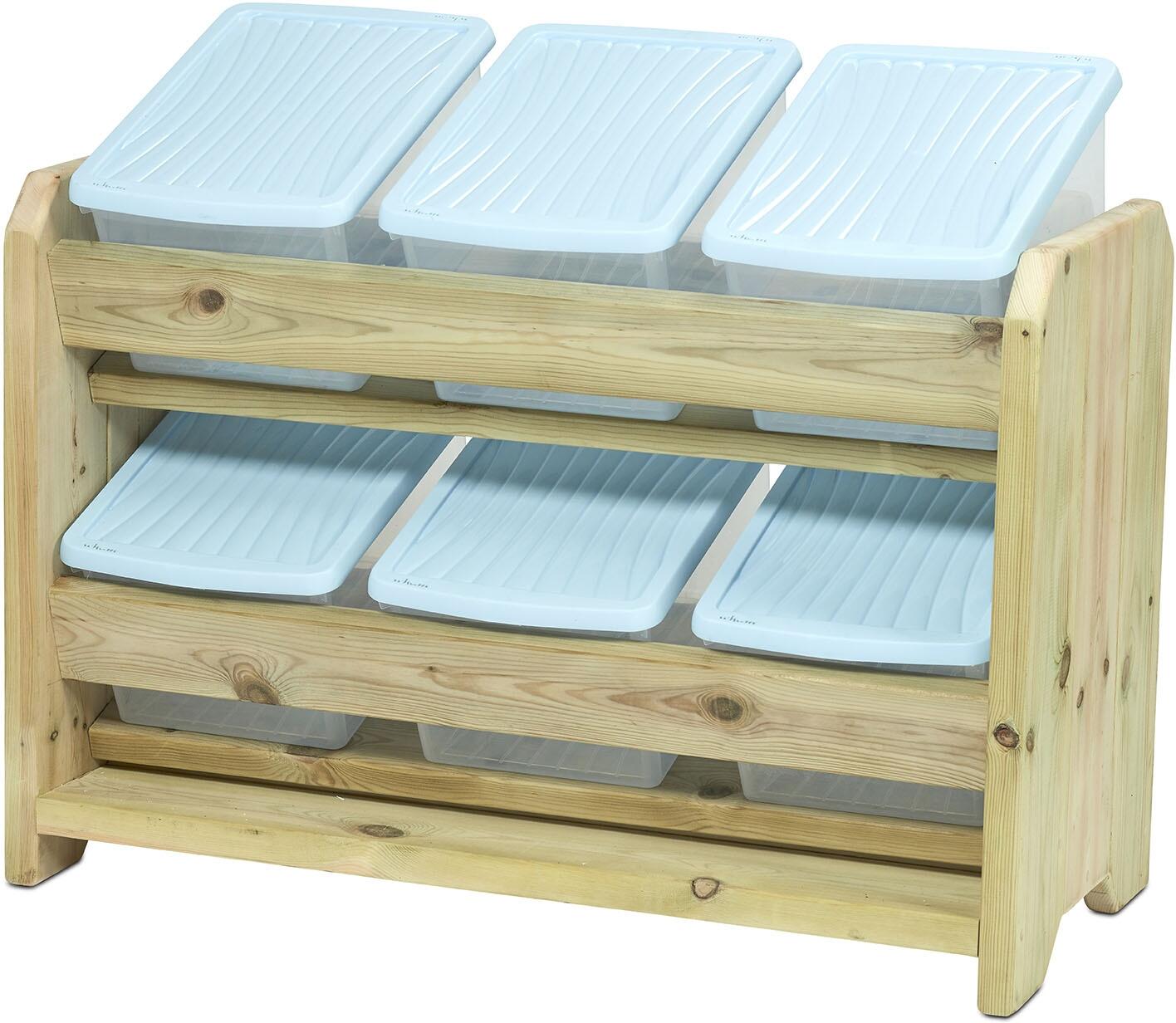 Millhouse Outdoor Tilt Tote with 6 Clear Tubs and Lids - Office ...