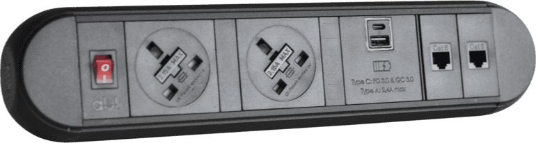 ABL Chroma Module - 4 Mains Power, 1 Spare Module - Office Furniture Direct