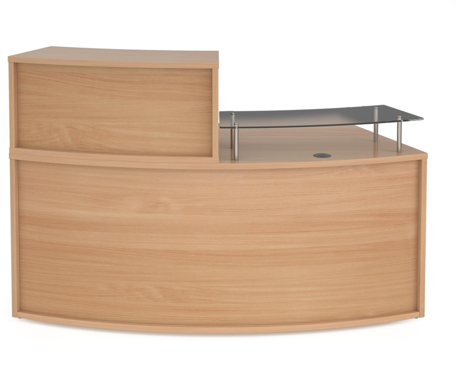 Gentoo Medium Curved Complete Reception Unit in Beech - Office ...