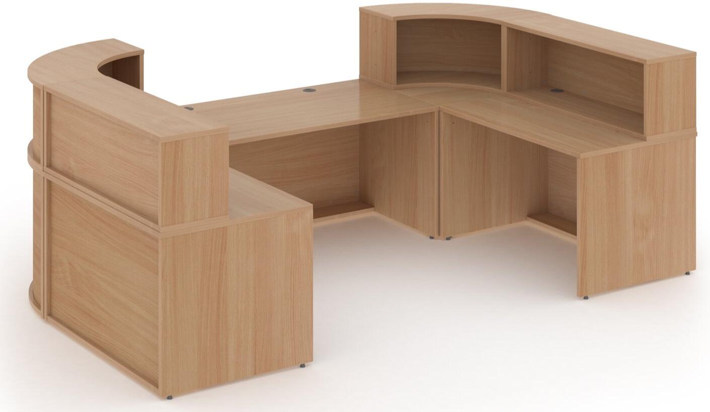 Dams Extra Large U-shaped Complete Reception Unit in Beech - Office ...