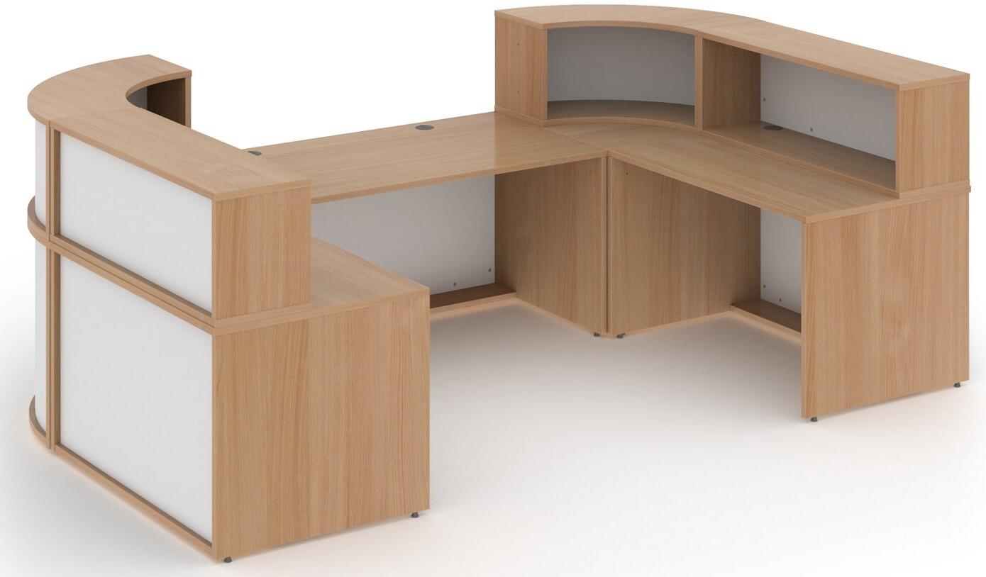 Dams Extra Large U-shaped Complete Reception Unit in Beech - Office ...