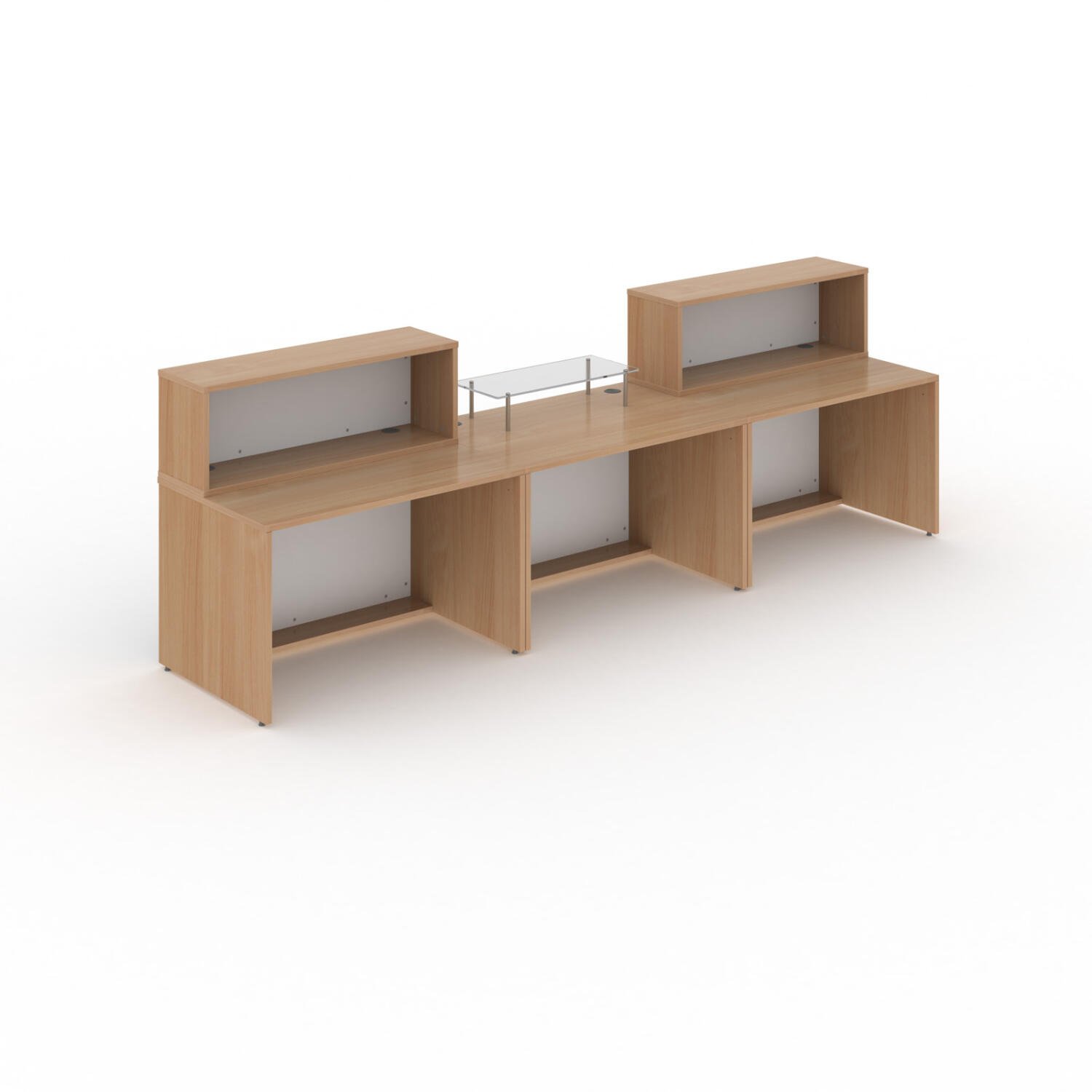 Gentoo Large Straight Complete Reception Unit in Beech - Office ...