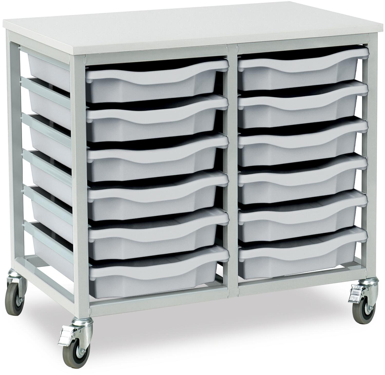 Monarch 12 Shallow Tray Unit - Metal Storage for Schools - Office ...