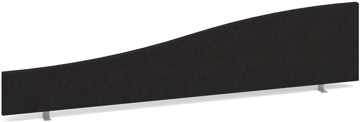Dams Desk Mounted Wave Fabric Screen 1800mm - Fire Retardant - Office ...