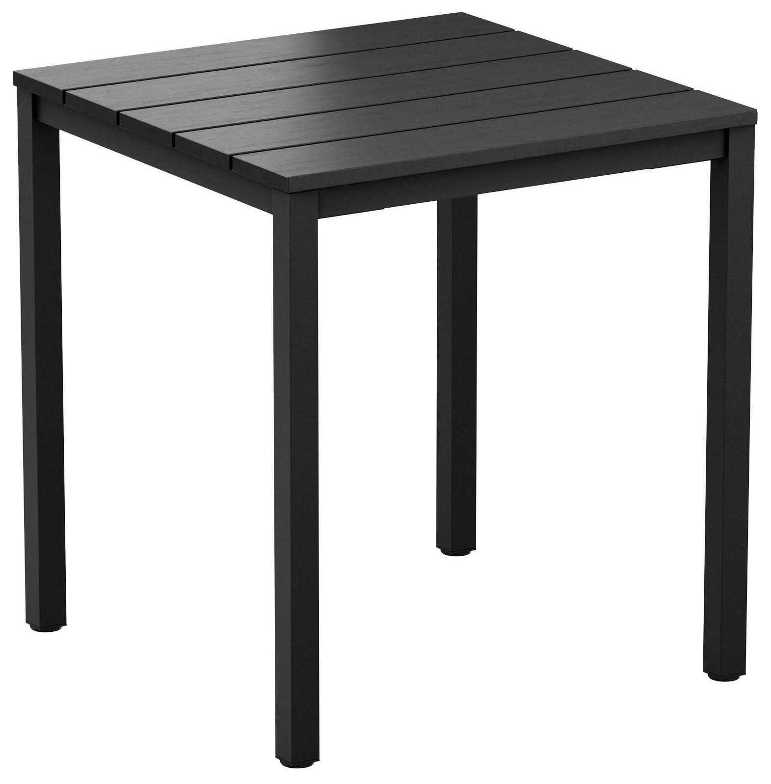 EKO Square Black Dining Table - 800 x 800mm - Office Furniture Direct