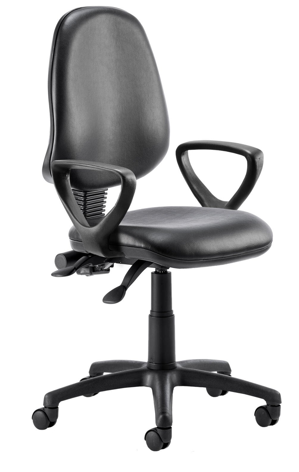 Dynamic Eclipse Plus 2 Operator Chair With Loop Arms Black Vinyl