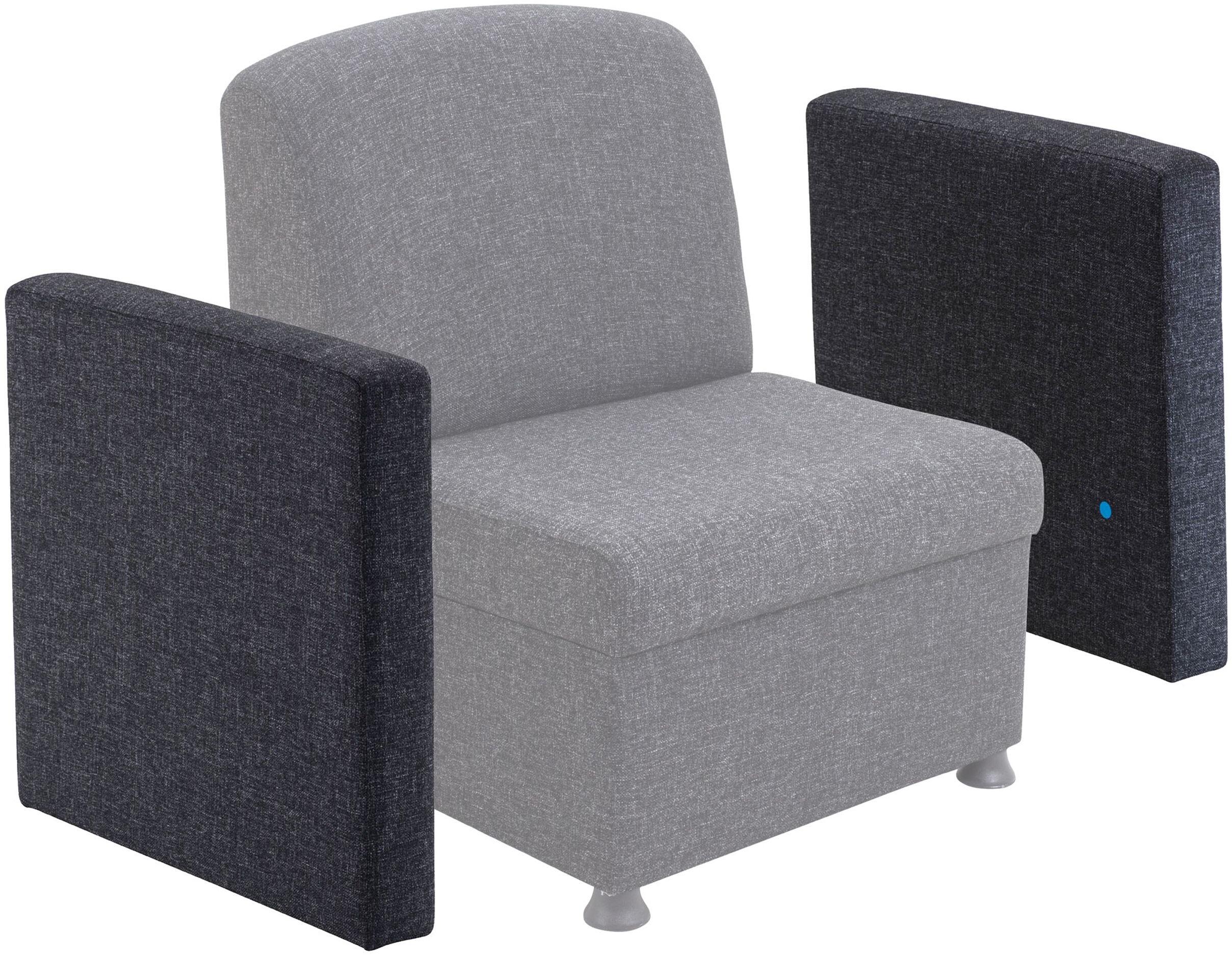 TC Modular Glacier Arm in Blue and Charcoal - Customizable Fabric ...