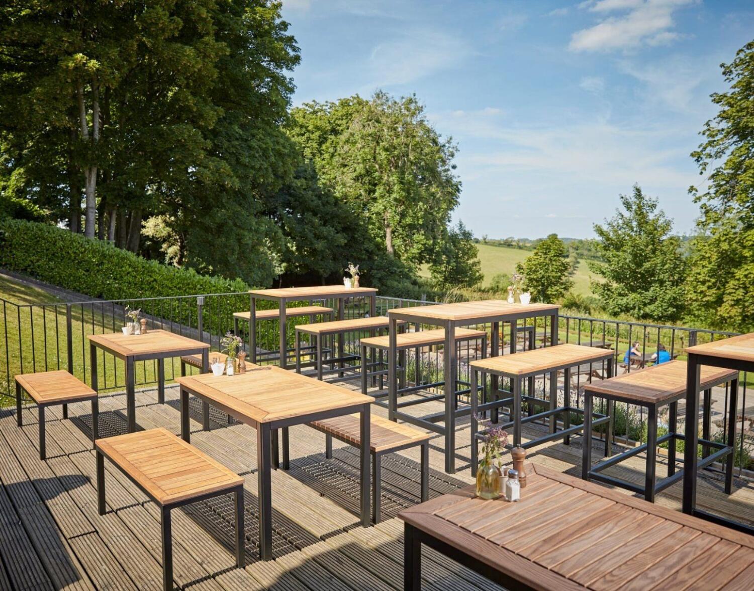 Zap Ice Rectangle Poseur Bench Set - Stylish & Durable Outdoor ...