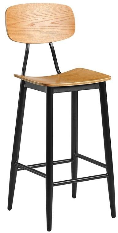 Siesta Juna Barstool: Durable Steel Frame with Oak Veneer Seat - Office ...