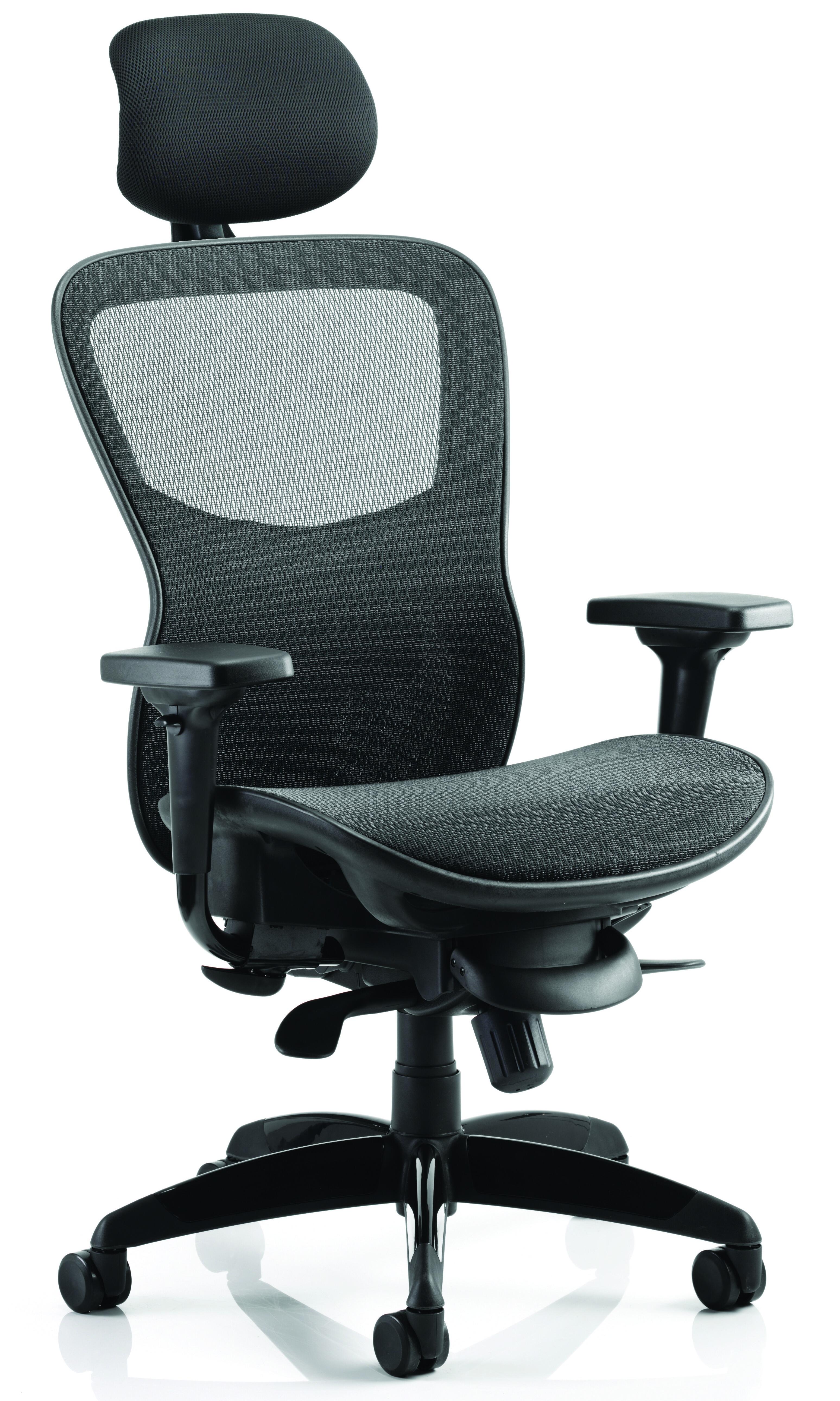 Dynamic Stealth Shadow Ergo Posture Mesh Seat and Back Chair with Arms ...