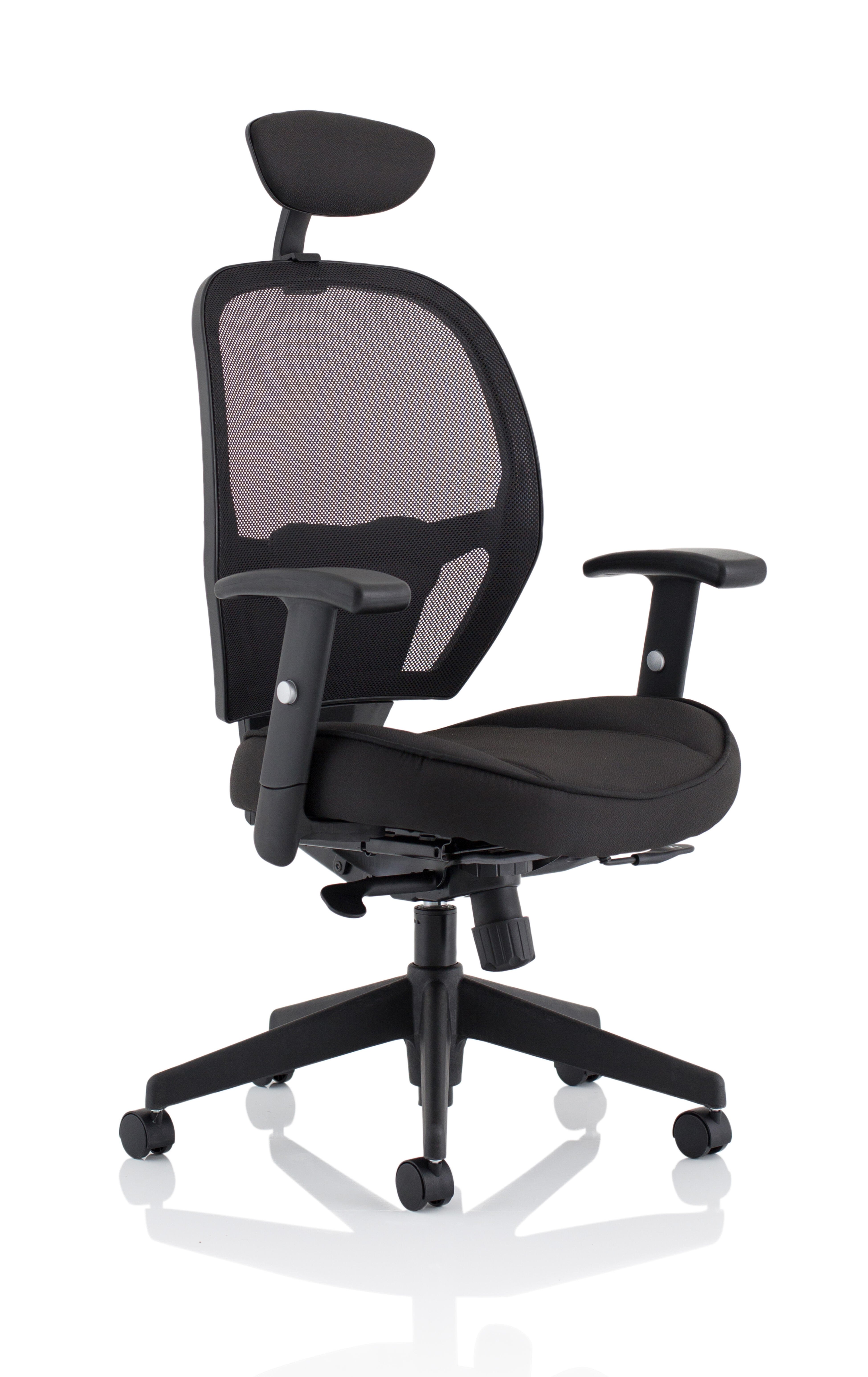 Denver Mesh Operator Chair with Headrest - Office Furniture Direct