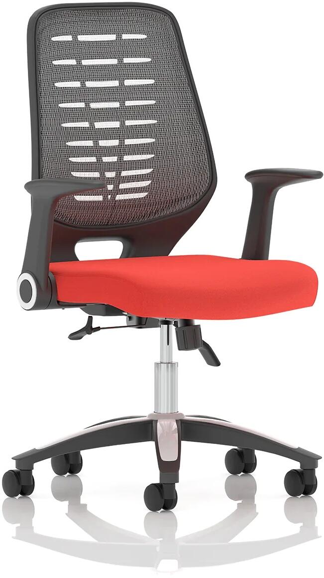 Dynamic Relay Task Office Chair with Folding Arms and Mesh Back ...