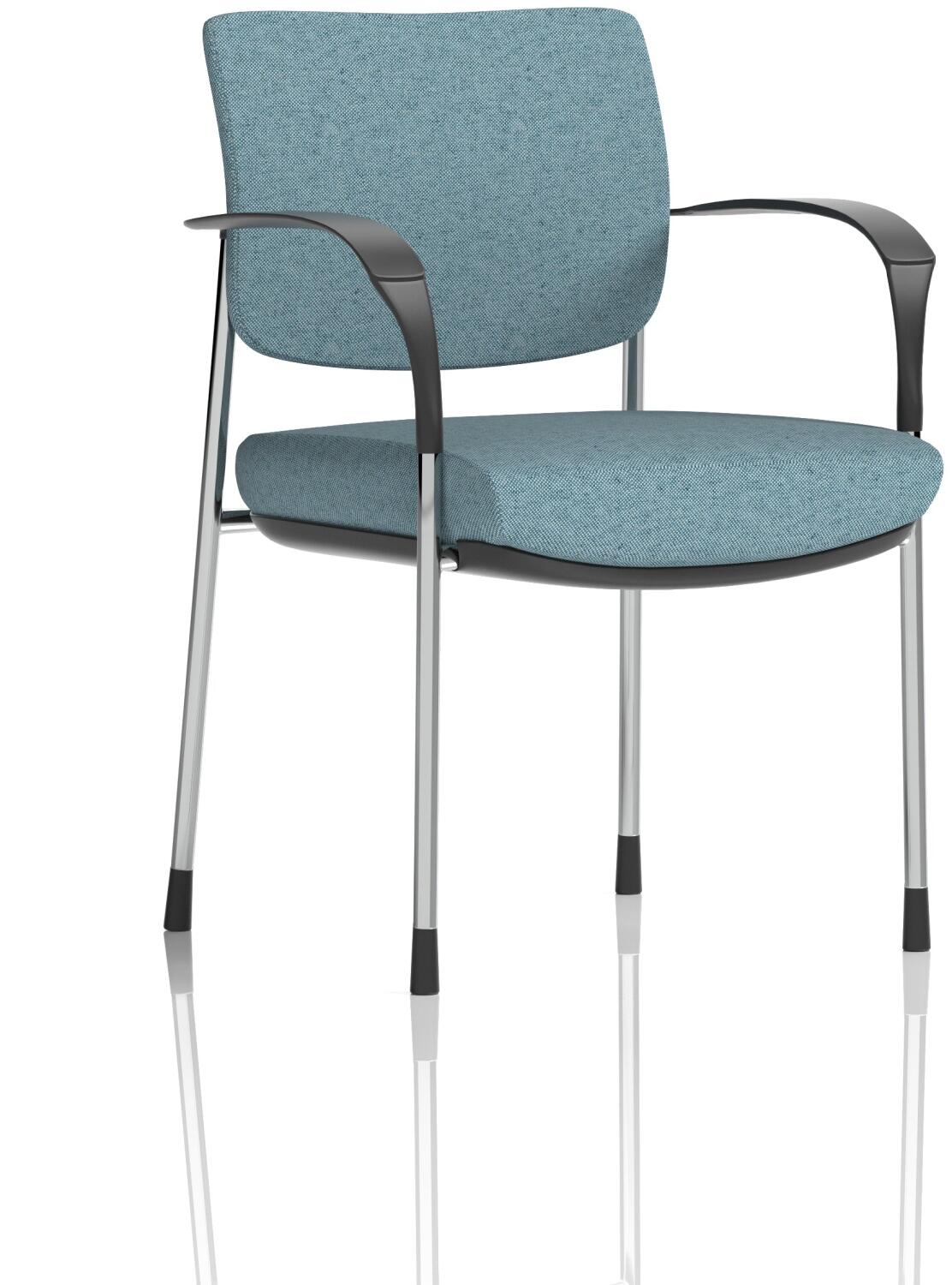 Dynamic Brunswick Deluxe Bespoke Fabric Chrome Frame Chair with Arms ...