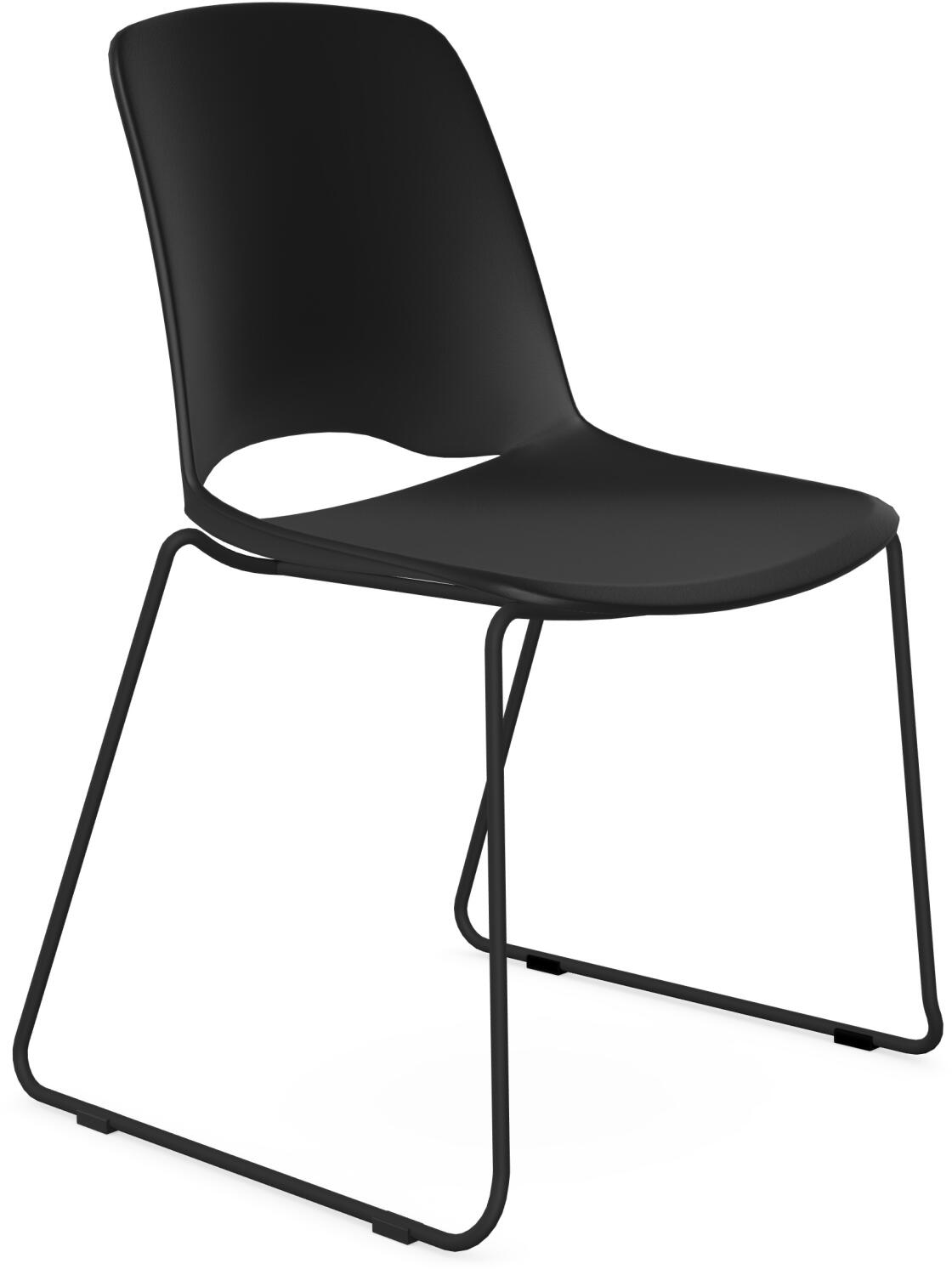 Elite Kiro Sled Open Back Chair With Plastic Shell - Office Furniture ...