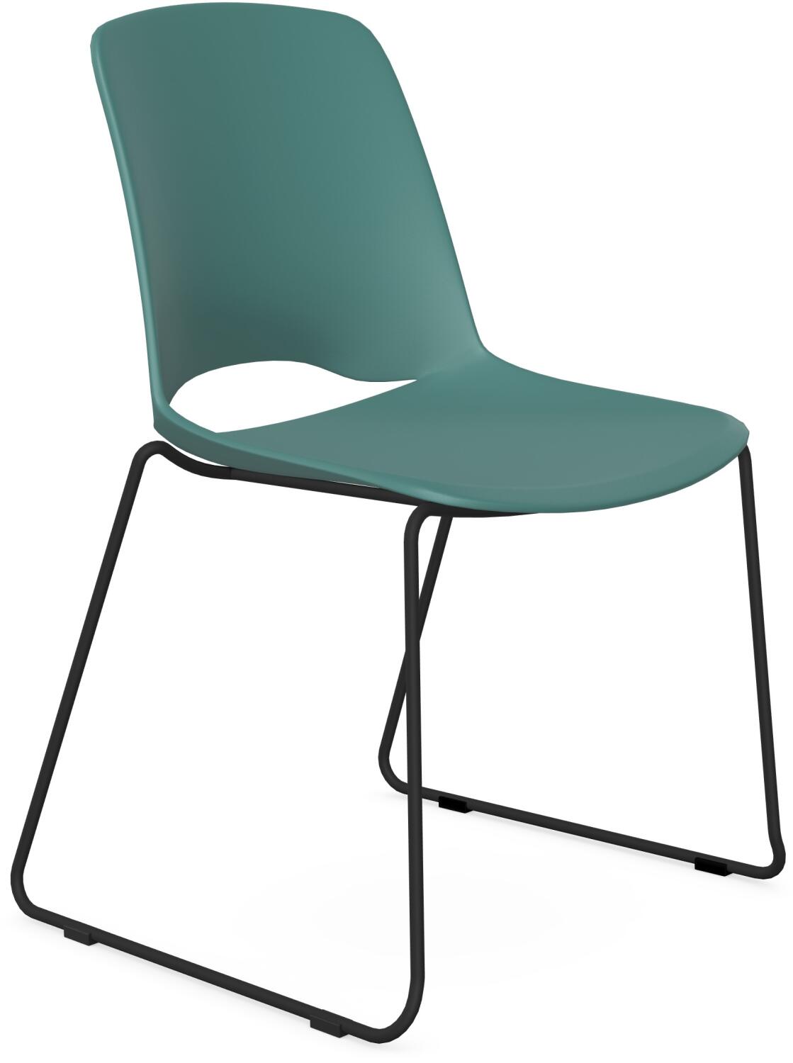 Elite Kiro Sled Open Back Chair With Plastic Shell - Office Furniture ...