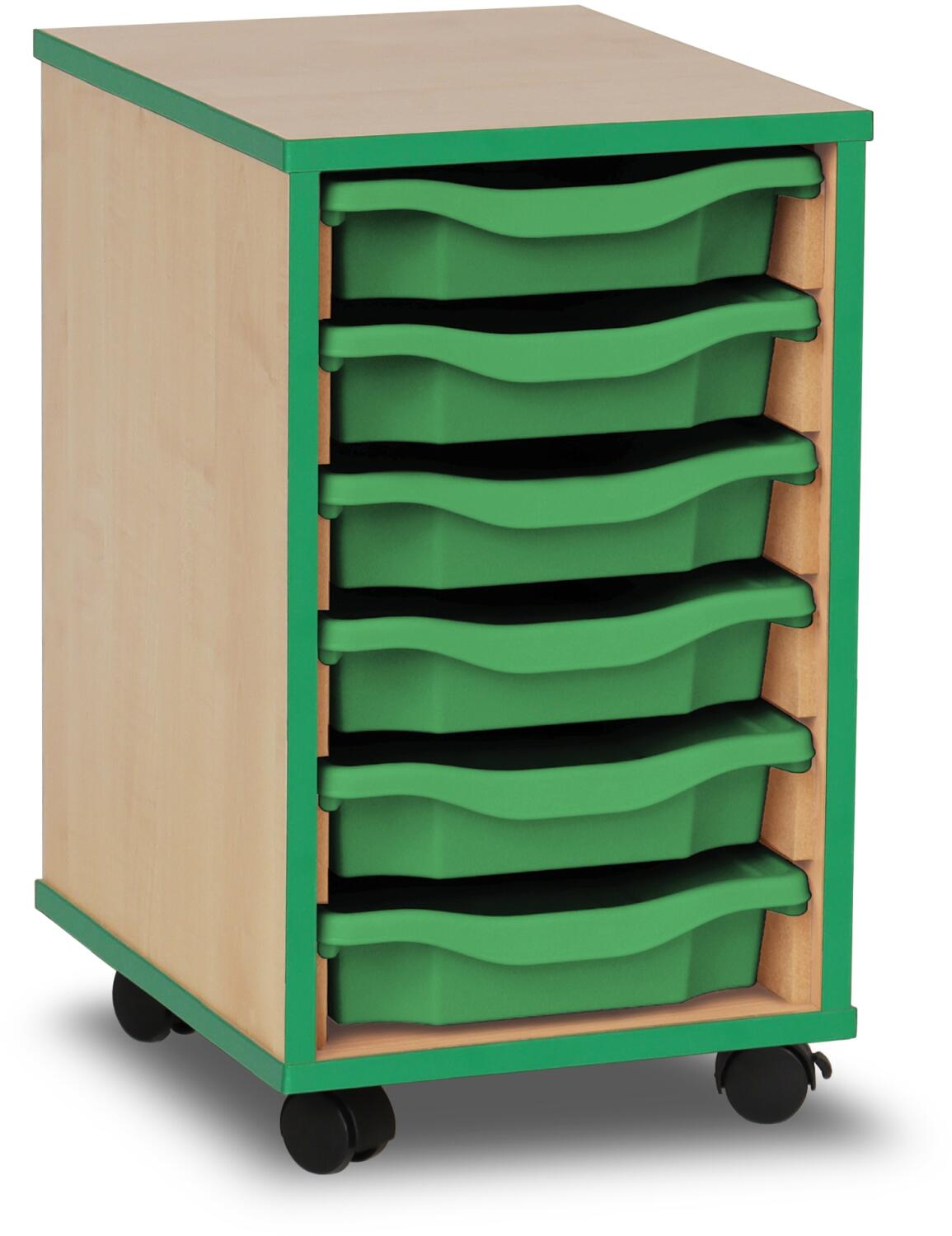 Monarch Coloured Tray Unit - 6 Trays - Office Furniture Direct