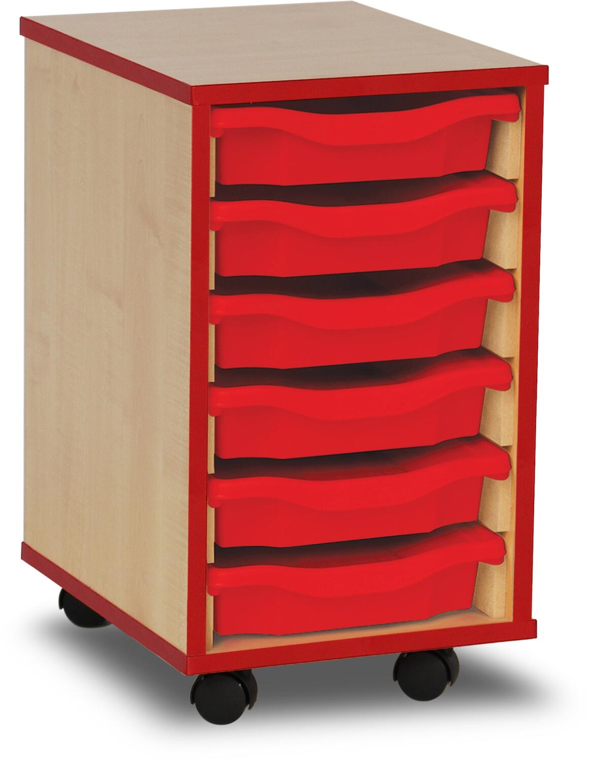 Monarch Coloured Tray Unit - 6 Trays - Office Furniture Direct