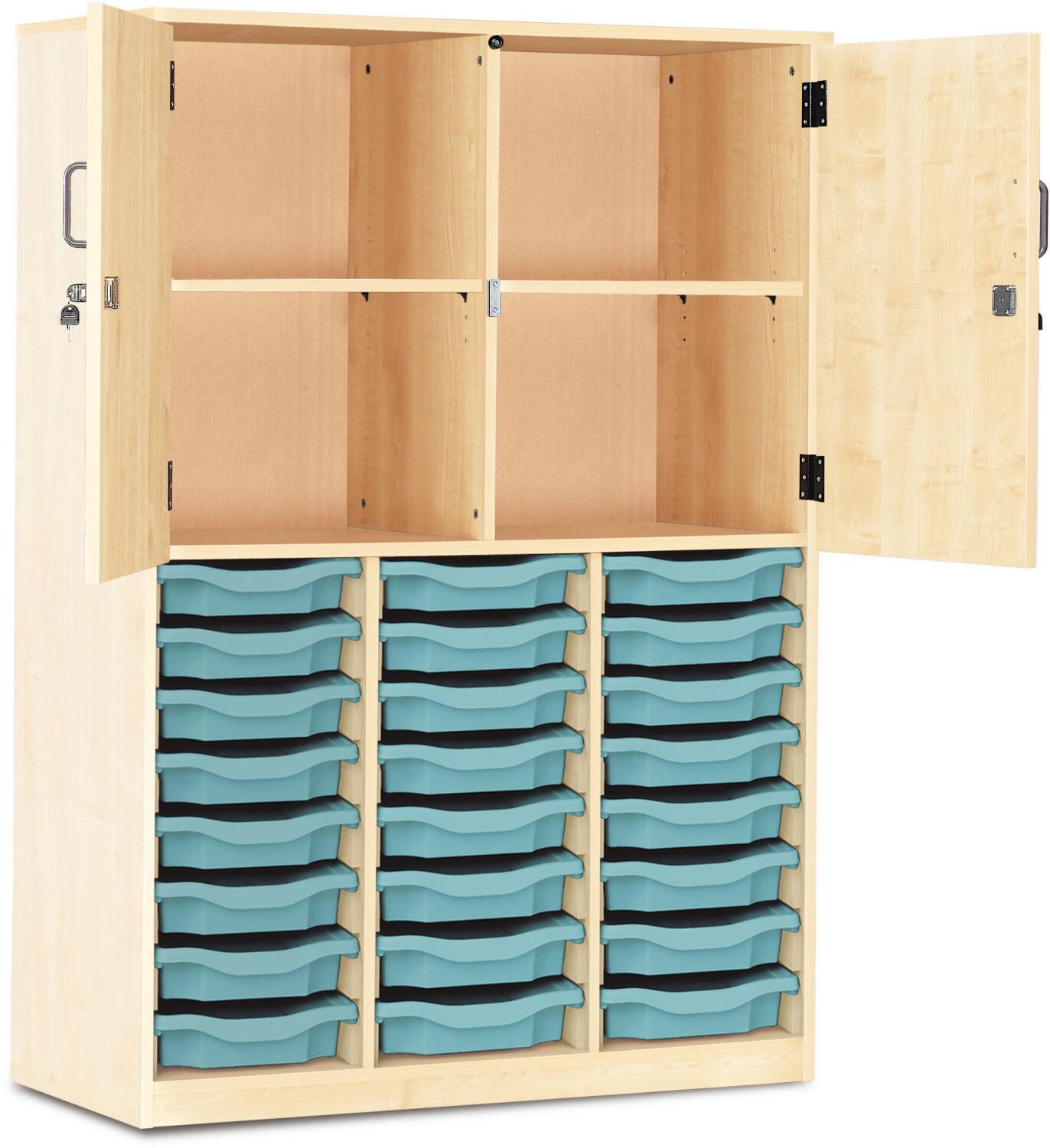 Monarch 24 Tray Storage Cupboard for Schools and Colleges - Office ...