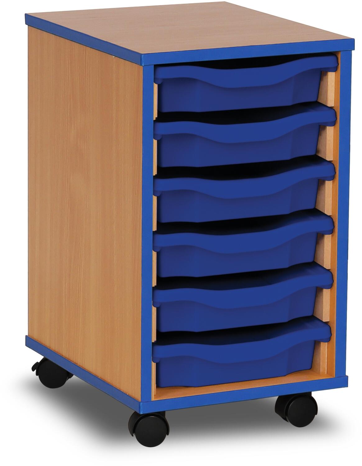 Monarch Coloured Tray Unit - 6 Trays - Office Furniture Direct