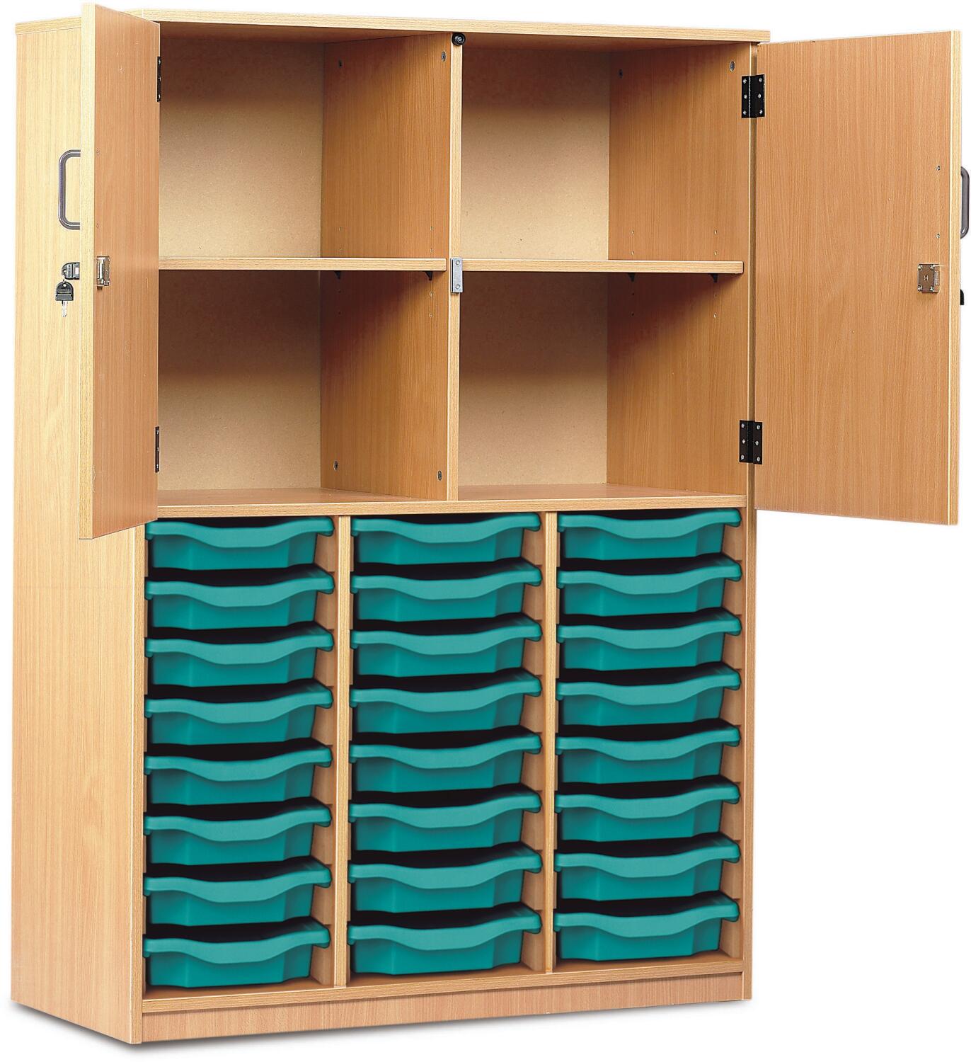 Monarch 24 Tray Storage Cupboard for Schools and Colleges - Office ...
