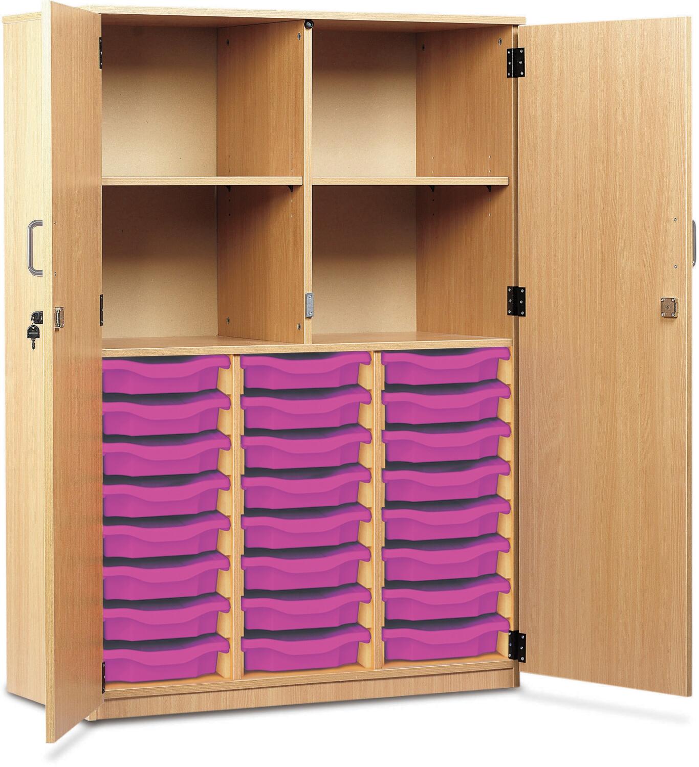 Monarch 24 Tray Storage Cupboard - Lockable, Adjustable, Durable ...