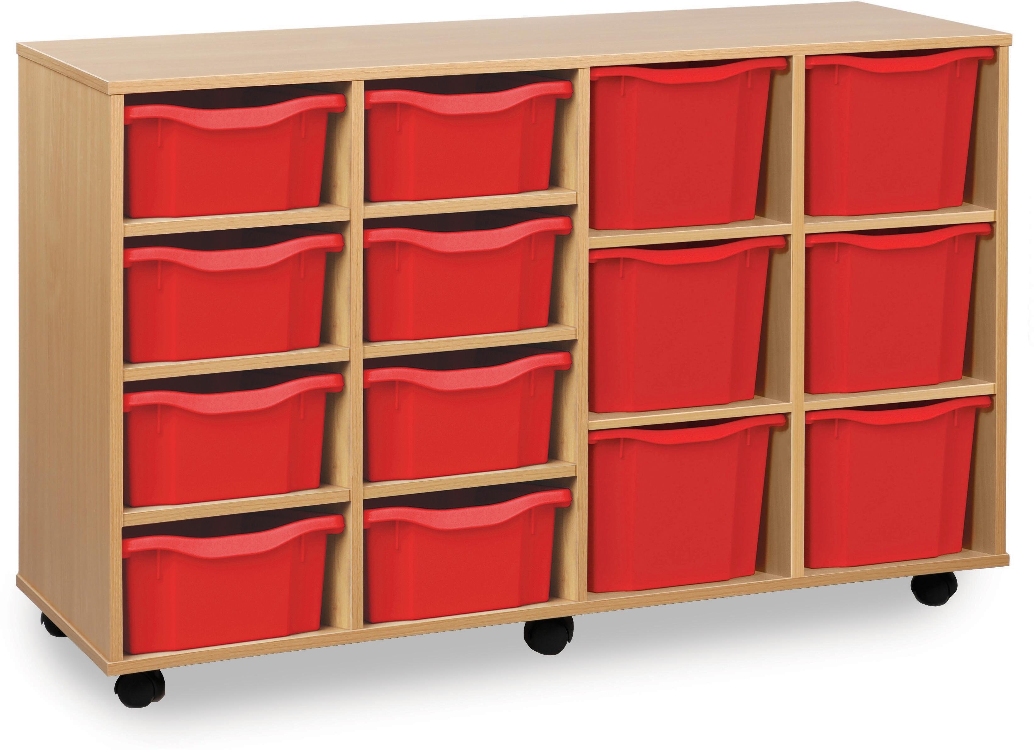 Monarch Classic Tray Storage Unit - 8 Deep, 6 Extra Deep Trays - Office ...