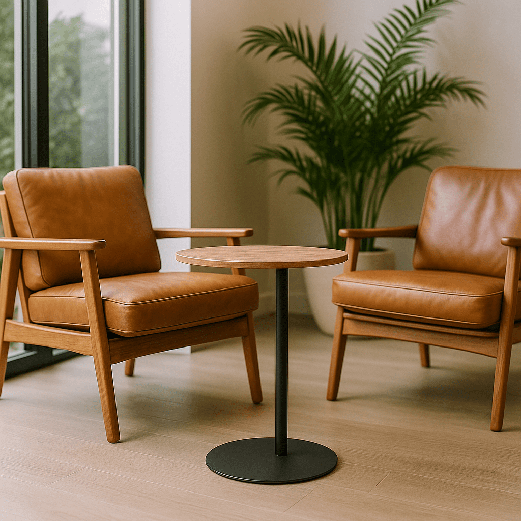 Lusso Memento Black Steel Table Base - Height 606mm - Office Furniture ...