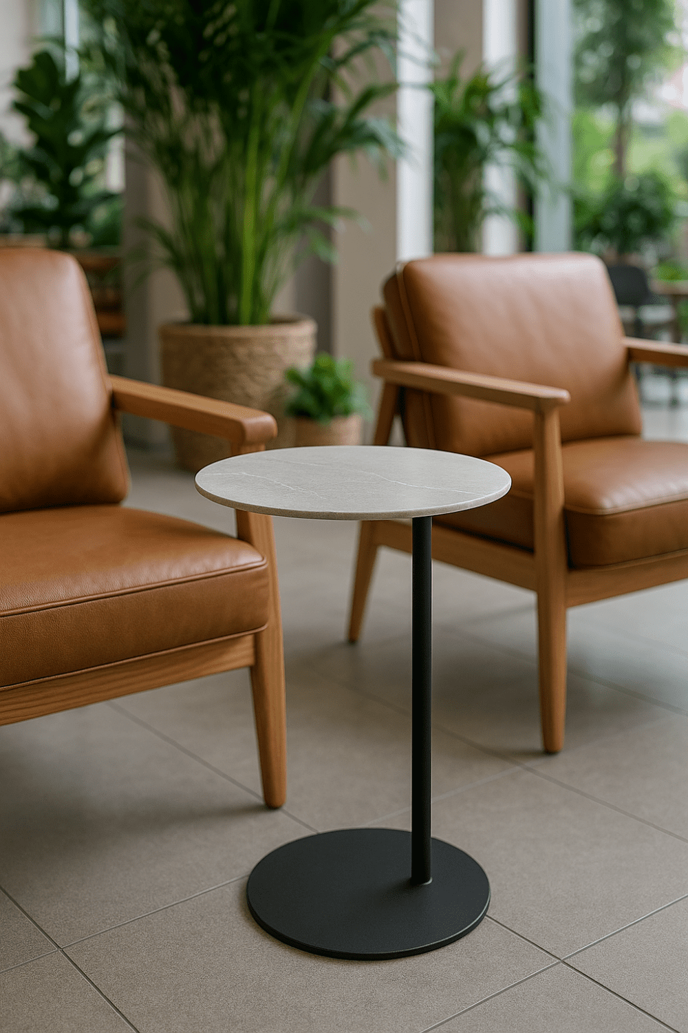 Lusso Memento Black Steel Table Base - Height 606mm - Office Furniture ...