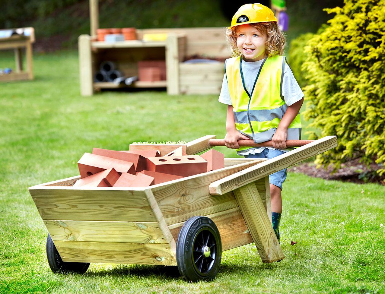 Millhouse Wheelbarrow: Durable, High Capacity, Made of Redwood - Office ...