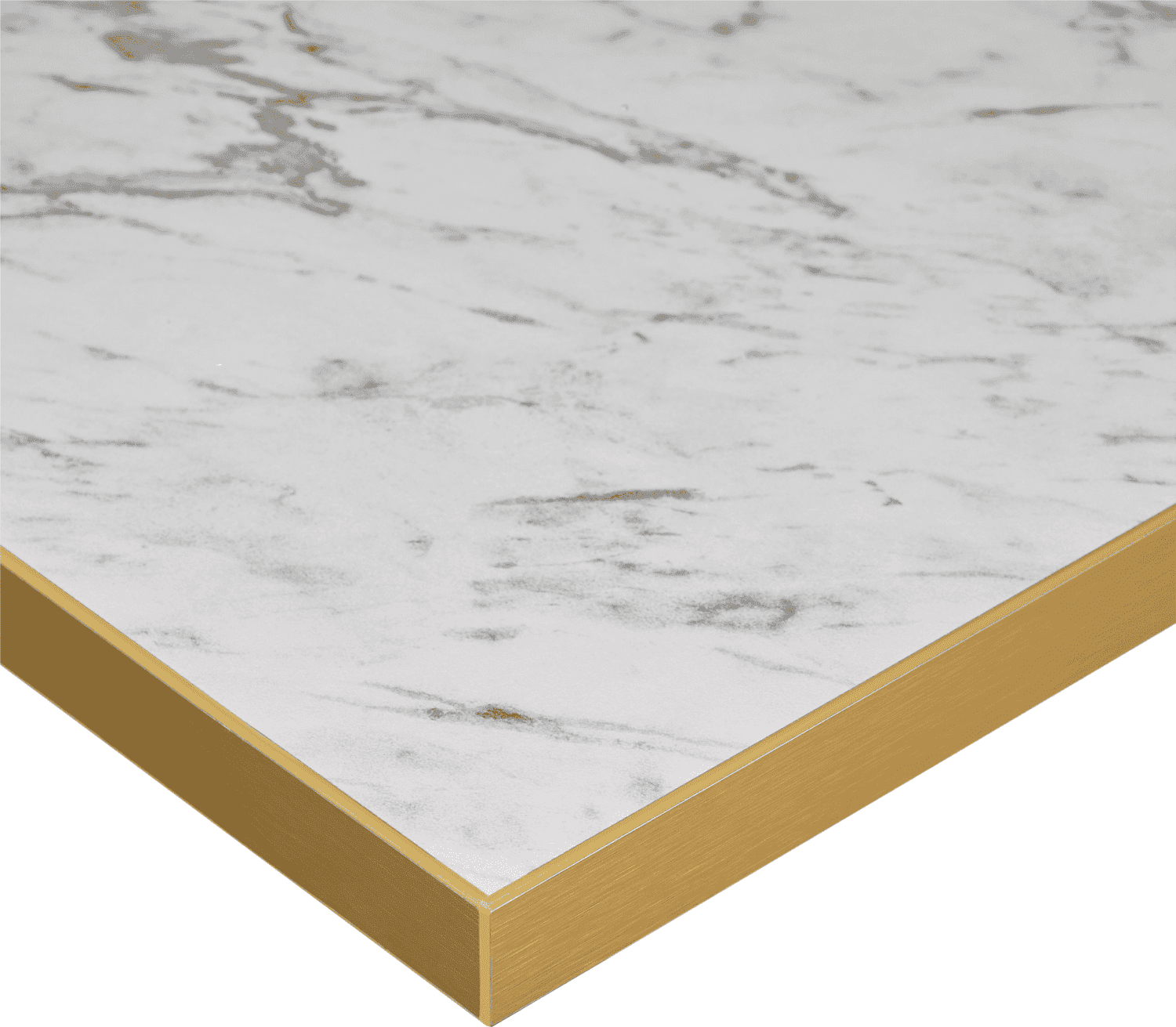 Omega Laminate Marble Rectangular Table Top with Gold Edge - Office ...