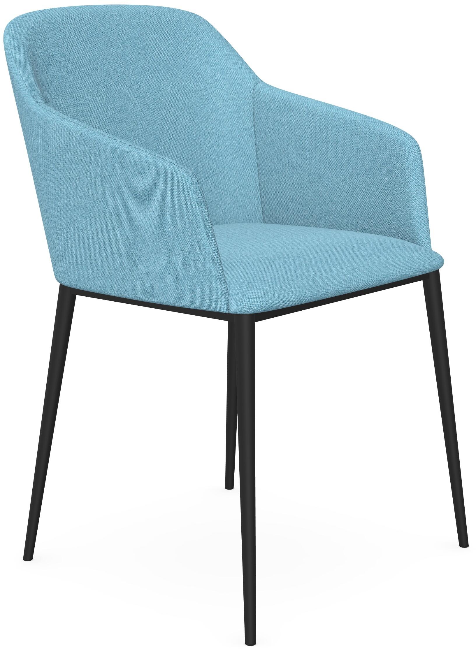 Elite Pablo Upholstered Chair With Arms And Metal Frame - Office ...