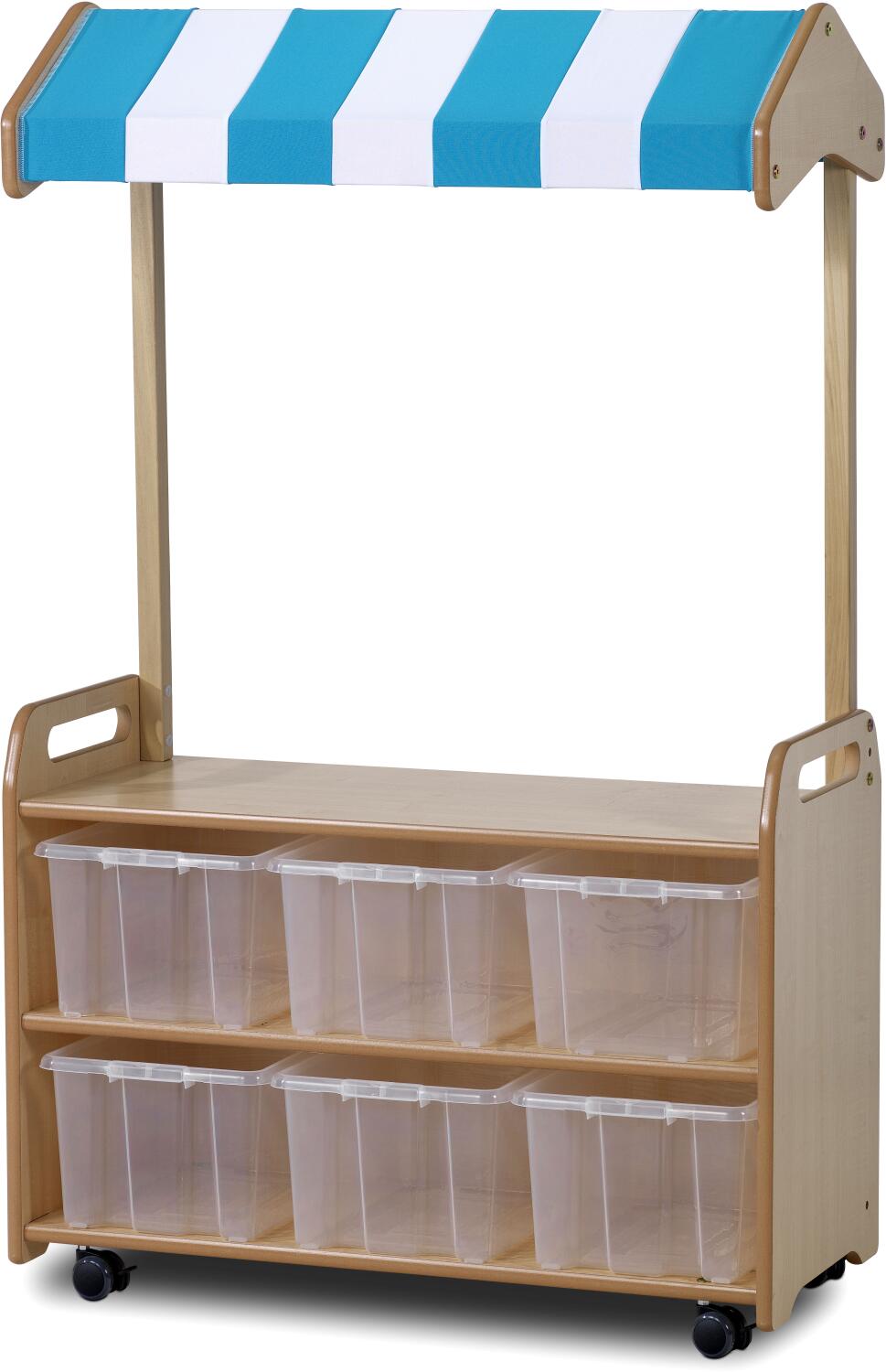 Millhouse Mobile Tall Unit with Canopy & 6 Clear Tubs - Durable & Easy ...