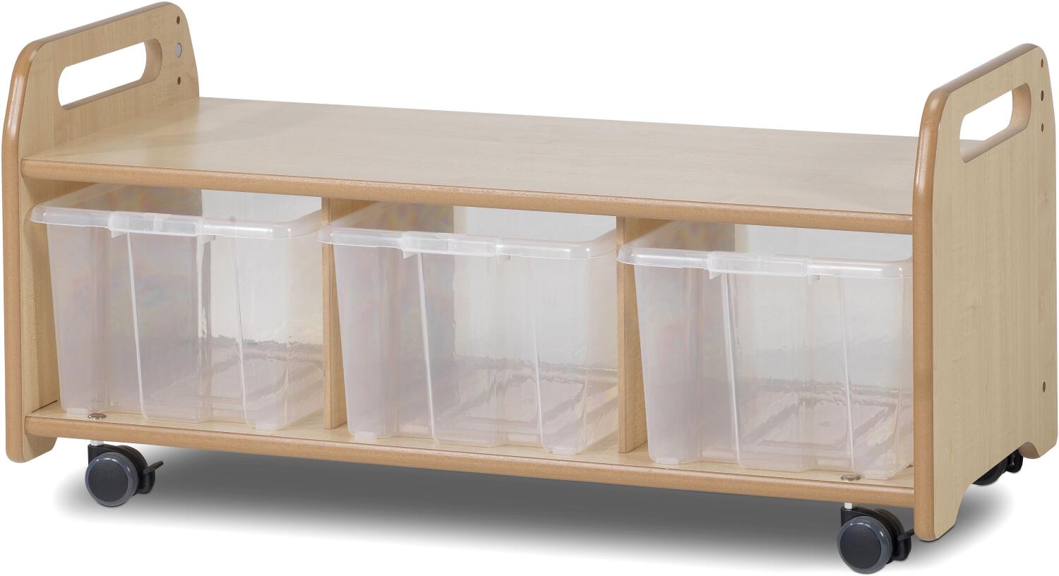 Millhouse Mobile Low Level Unit with 3 Clear Tubs: Dimensions & Details ...