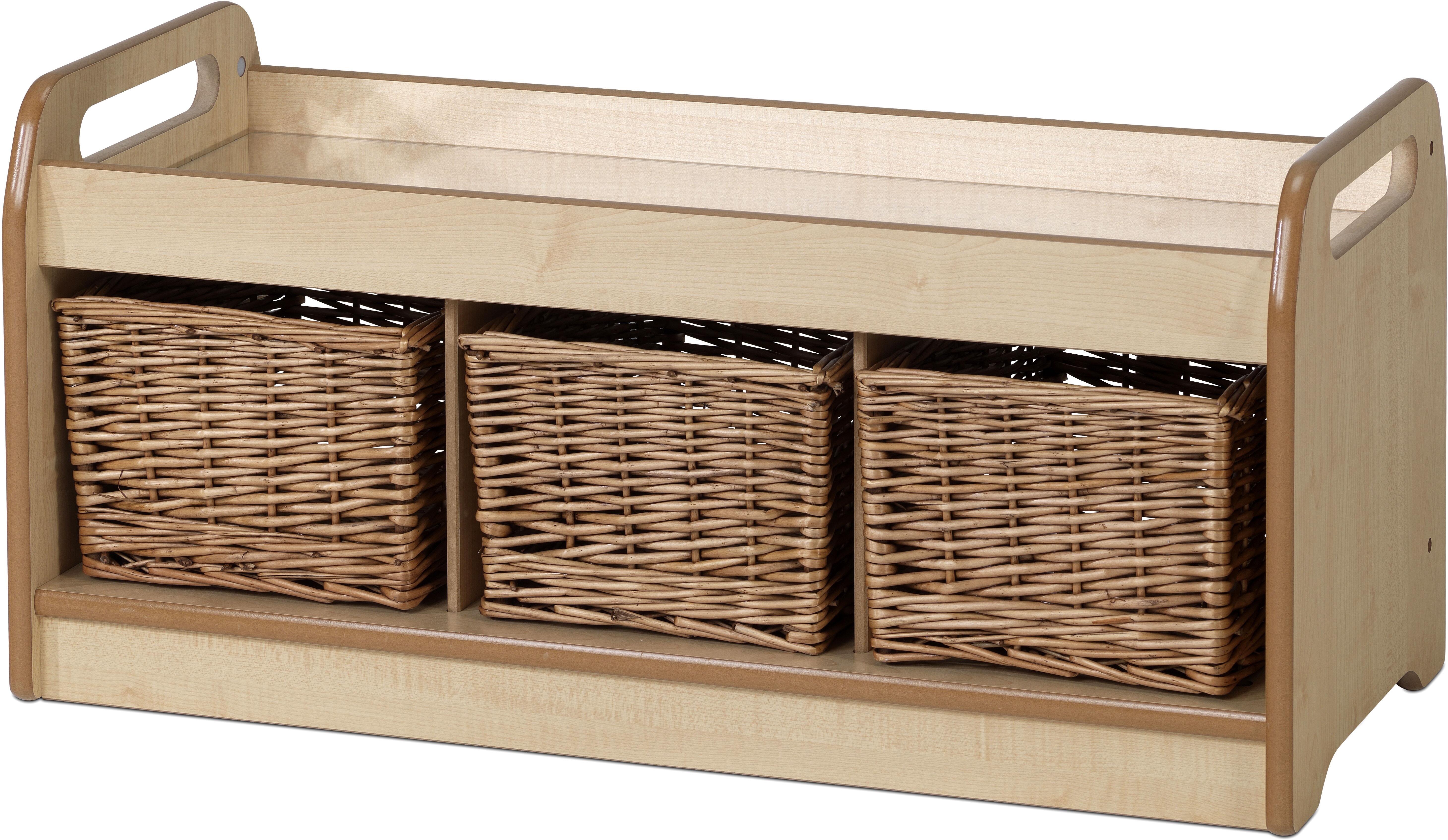 Millhouse Low Mirror Play Unit with 3 Baskets - Sensory Play - Office Furniture Direct