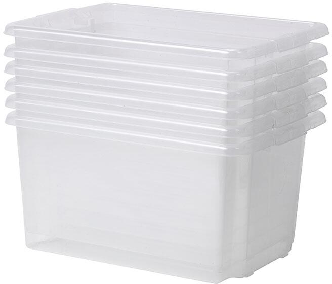 Millhouse Set of 6 Clear Tubs - Office Furniture Direct