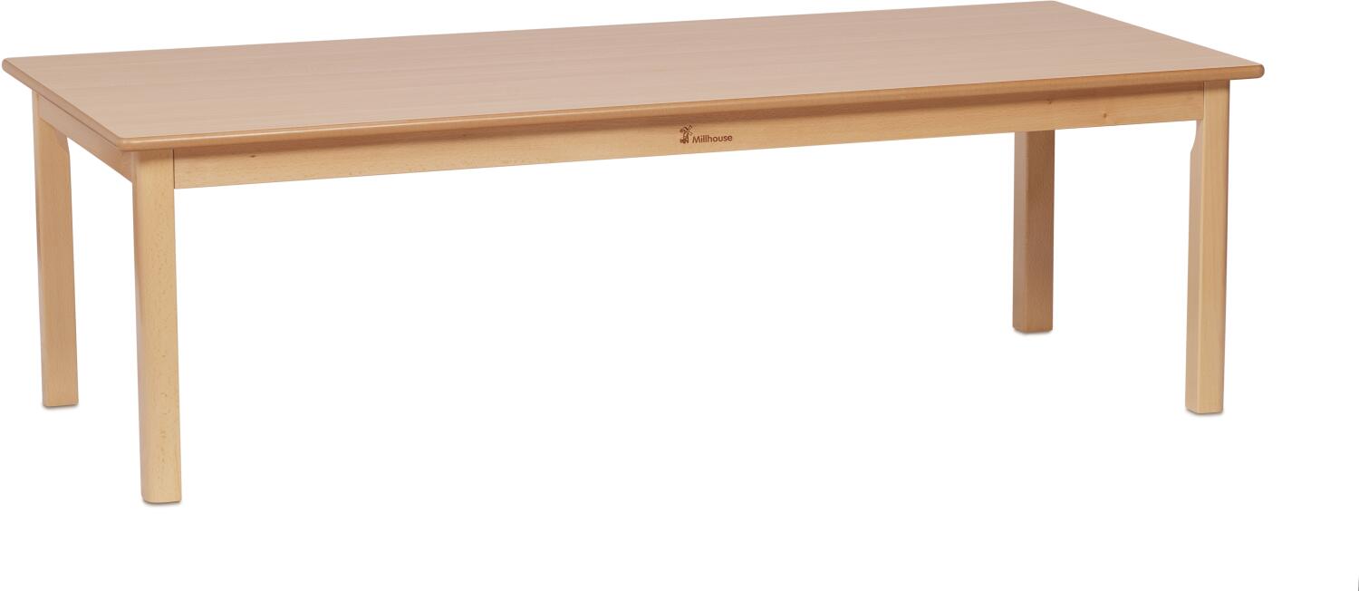 Millhouse Large Rectangular Table - Solid Beech, Maple Melamine Top ...