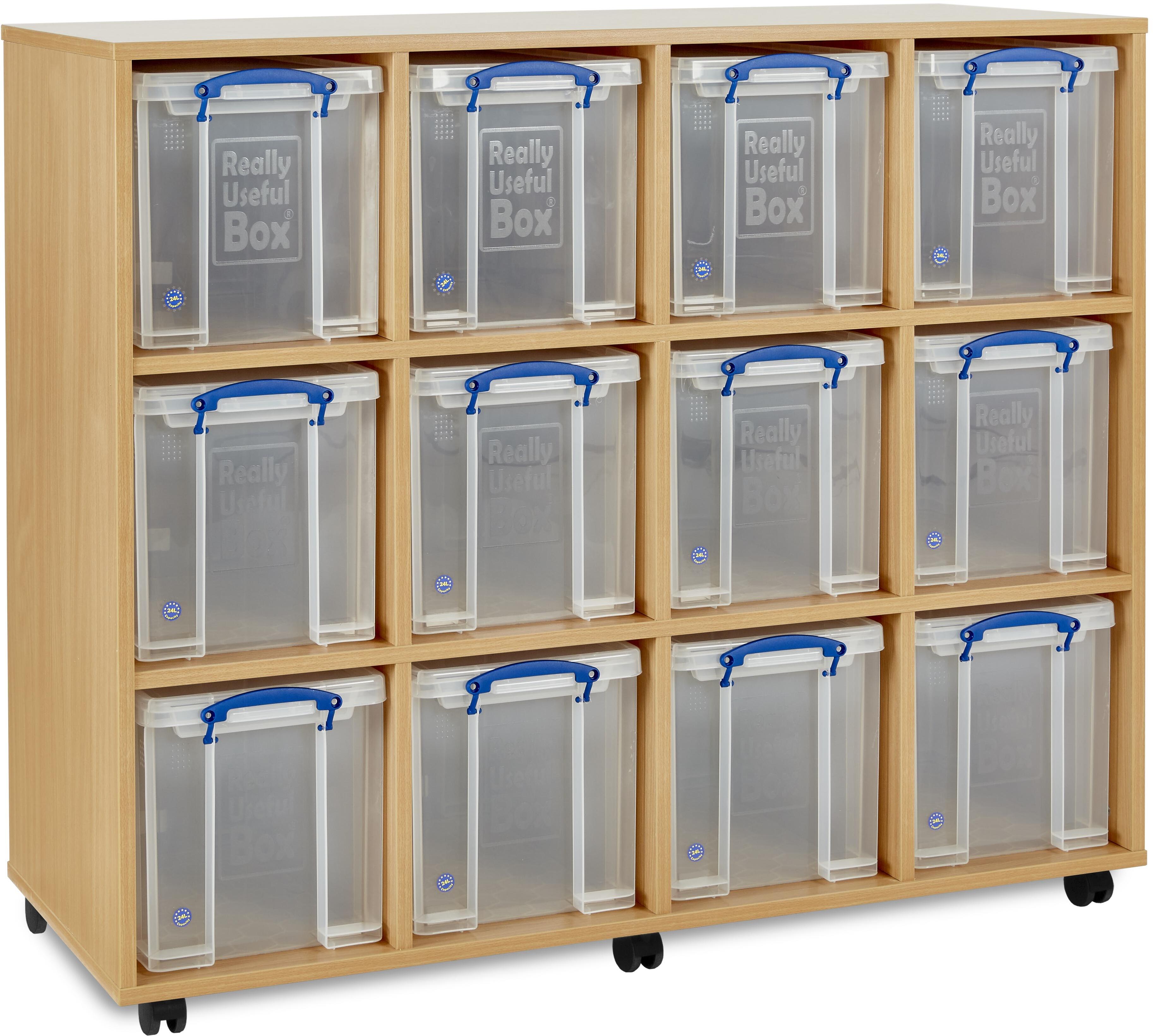 Monarch 12 x 24L Useful Box Storage Unit with 5 Year Guarantee - Office ...