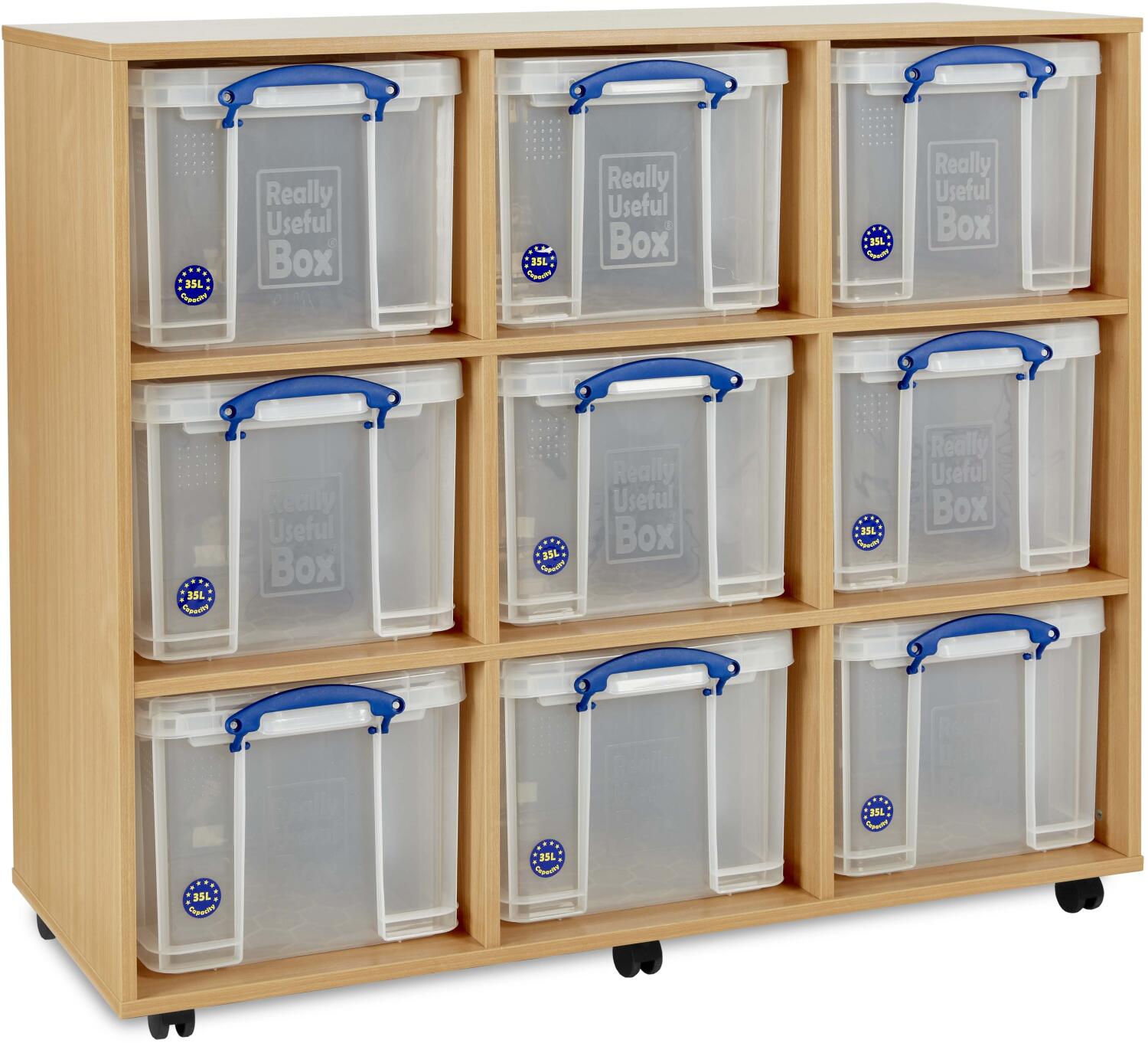 Monarch 9 x 35L Useful Box Storage Unit for Schools & Colleges - Office ...