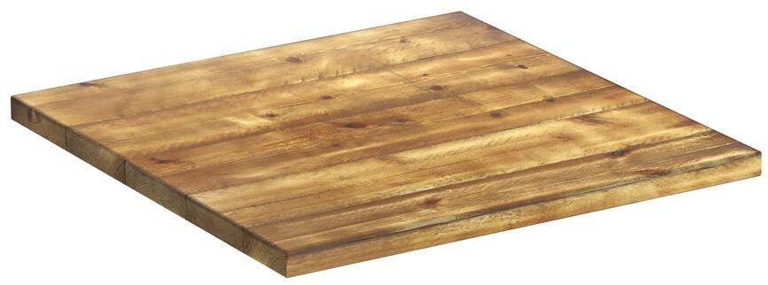 Zap Rustic Solid Pine Square Table Top - 600 x 600 x 32mm - Office ...