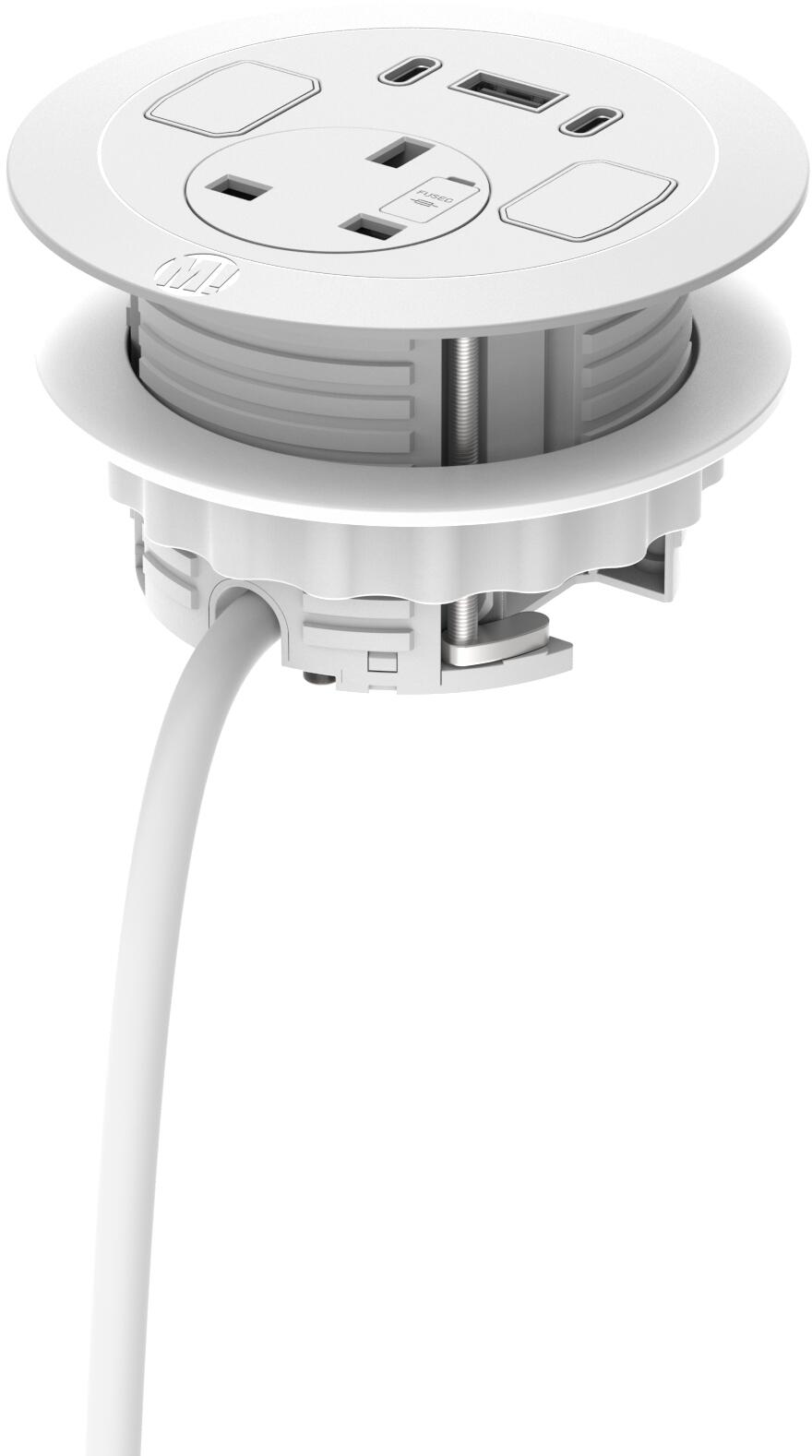 Metalicon Solo Plus In Desk Module with USB-A, USB-C Ports - Office ...