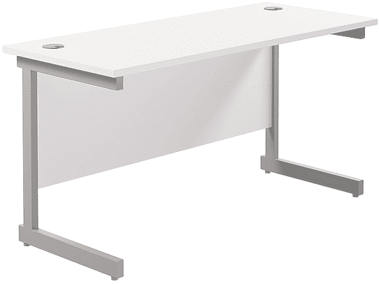 TC Single Upright Rectangular Desk with Cantilever Legs - 1200x600mm ...