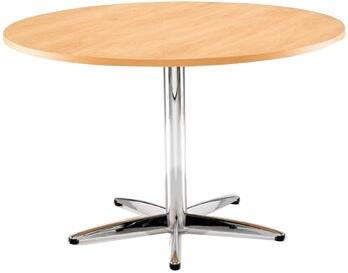ORN Star Round Table 600mm - Adjustable Pedestal Table in Chrome Finish ...