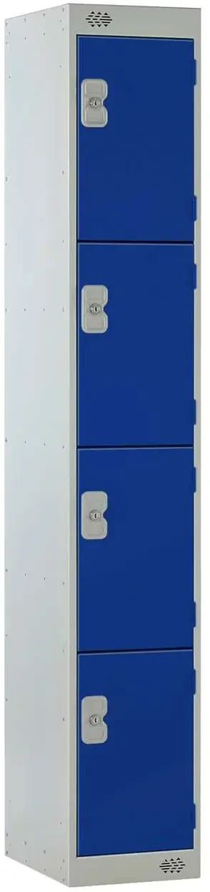 TC 4 Door Steel Locker - (d) 300mm - Office Furniture Direct