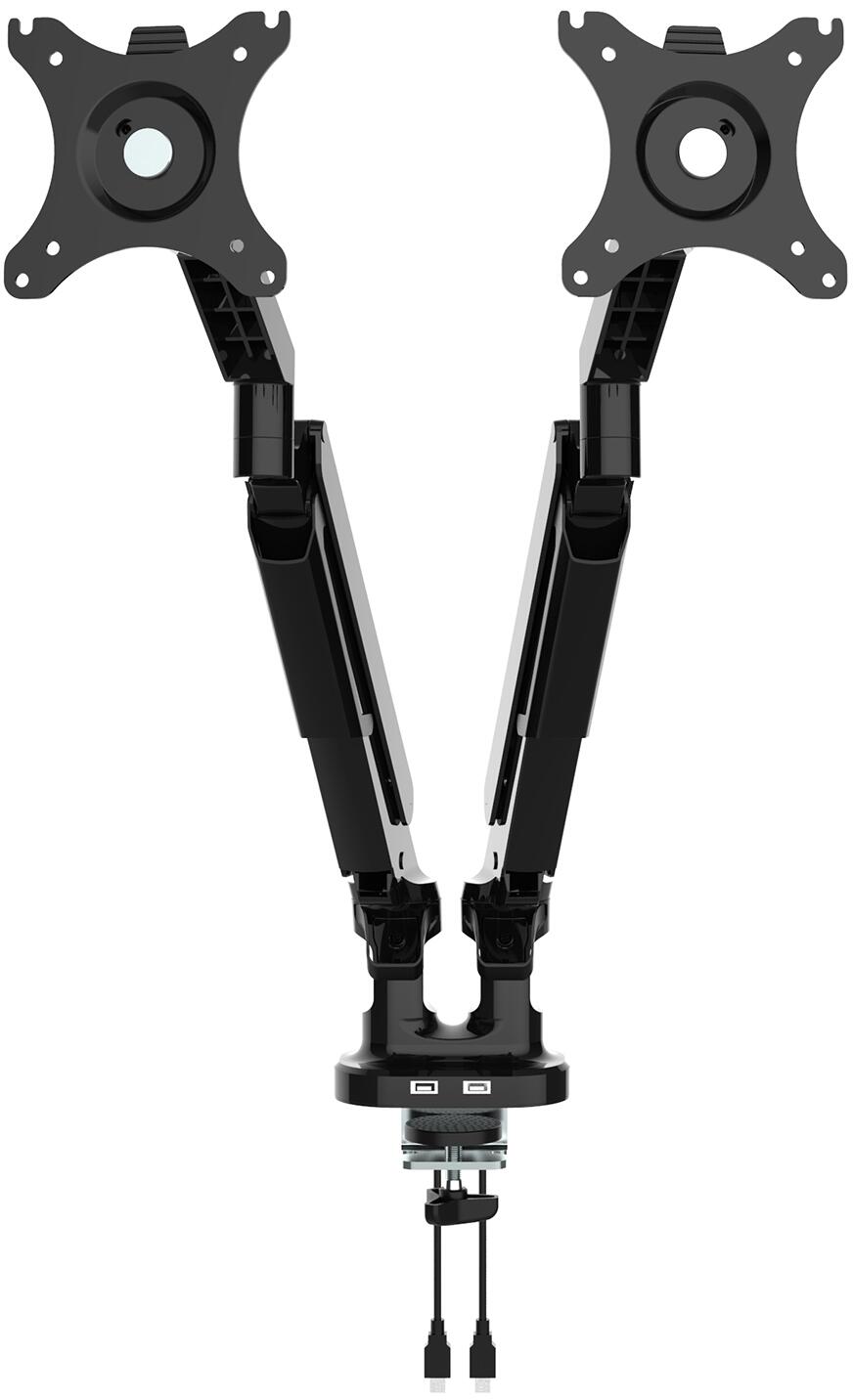 Triton Double Monitor Arm with Gas Lift and USB Ports - Office ...