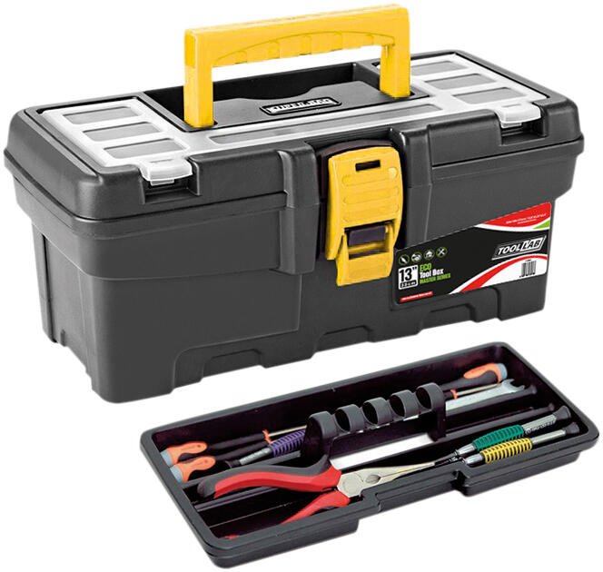 Tool-Lab Eco Master Series 13" Tool Box with Removable Tote Tray ...