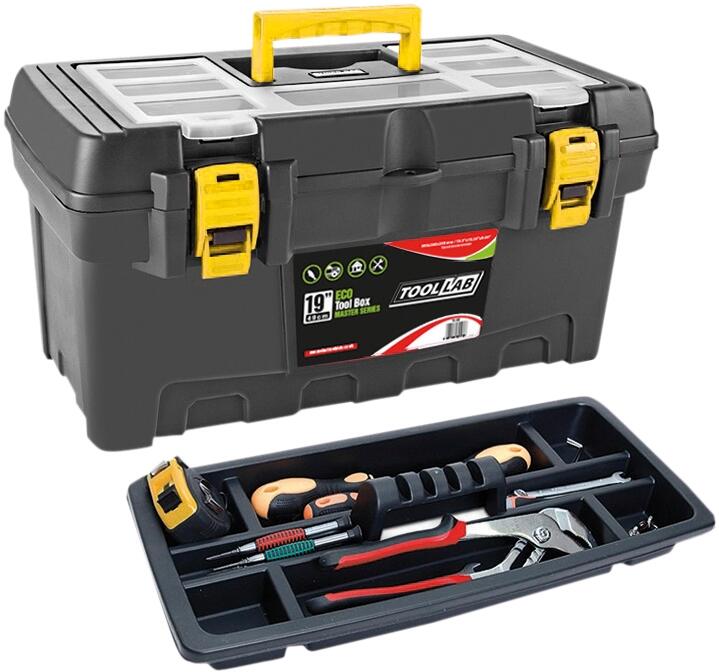 Tool-Lab Eco Master Series Tool Box - 19" with Removable Tote Tray ...